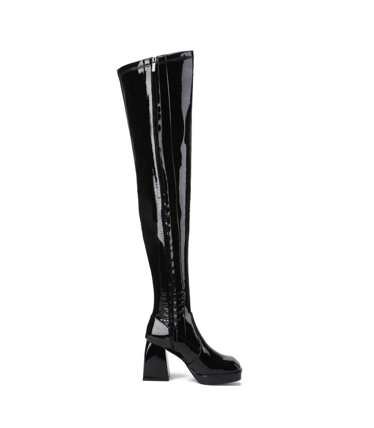 Giaro Overknee Plateau Stiefel COSMO Schwarz Lack online günstig kaufen!
