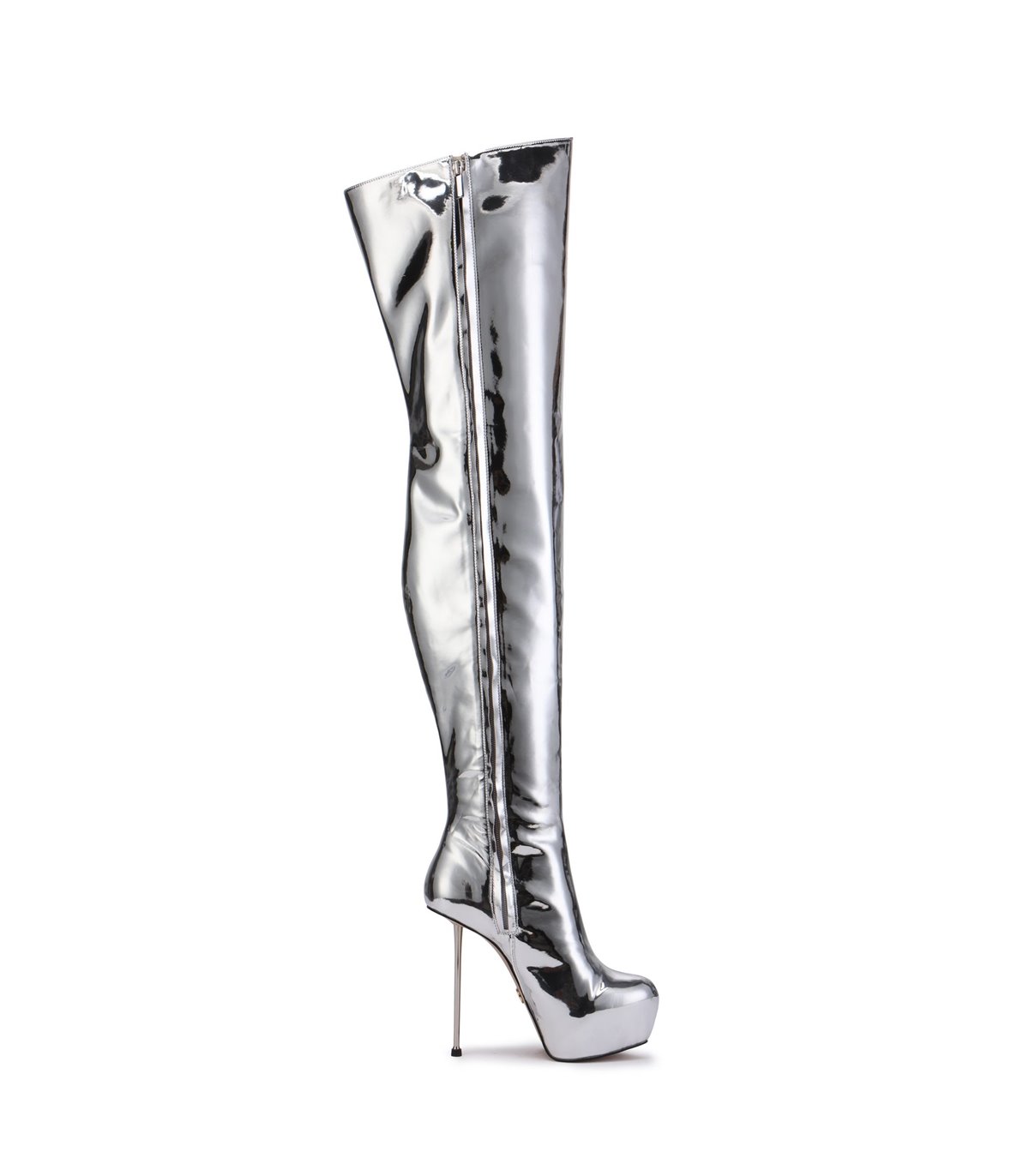 Giaro Overknee Plateau Stiefel BRISA Silber Glänzend online günstig kaufen!