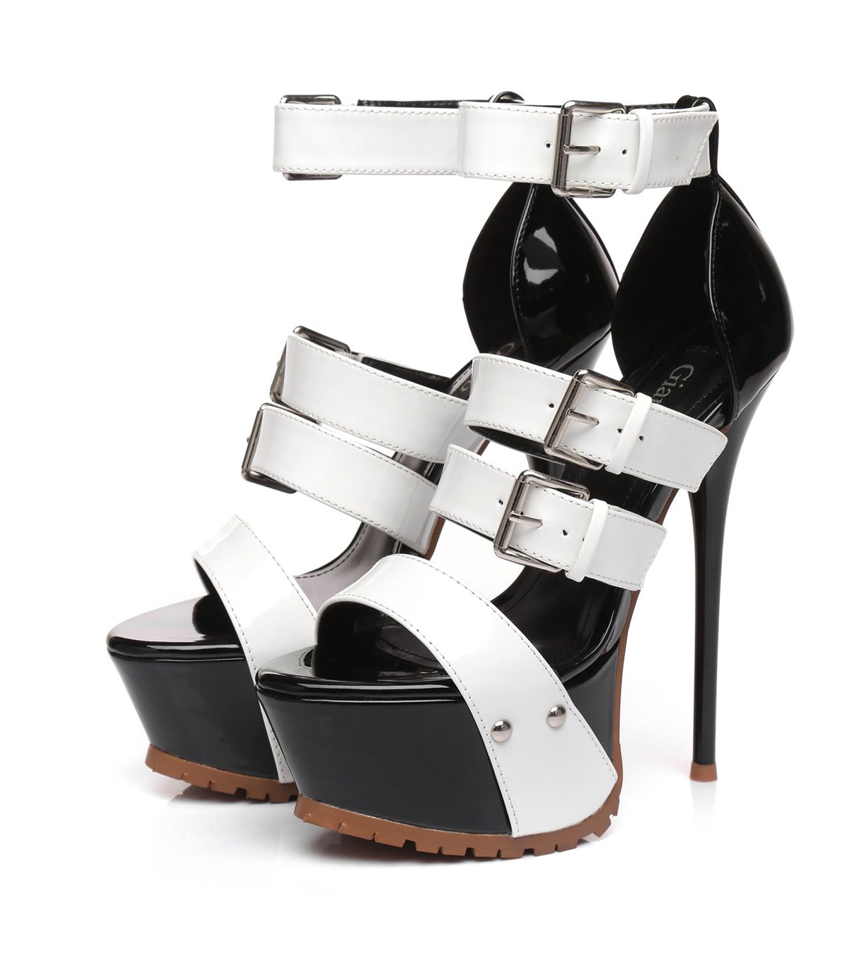 Giaro Sienna Damen Herren Plateau Sandaletten schwarz weiss online kaufen