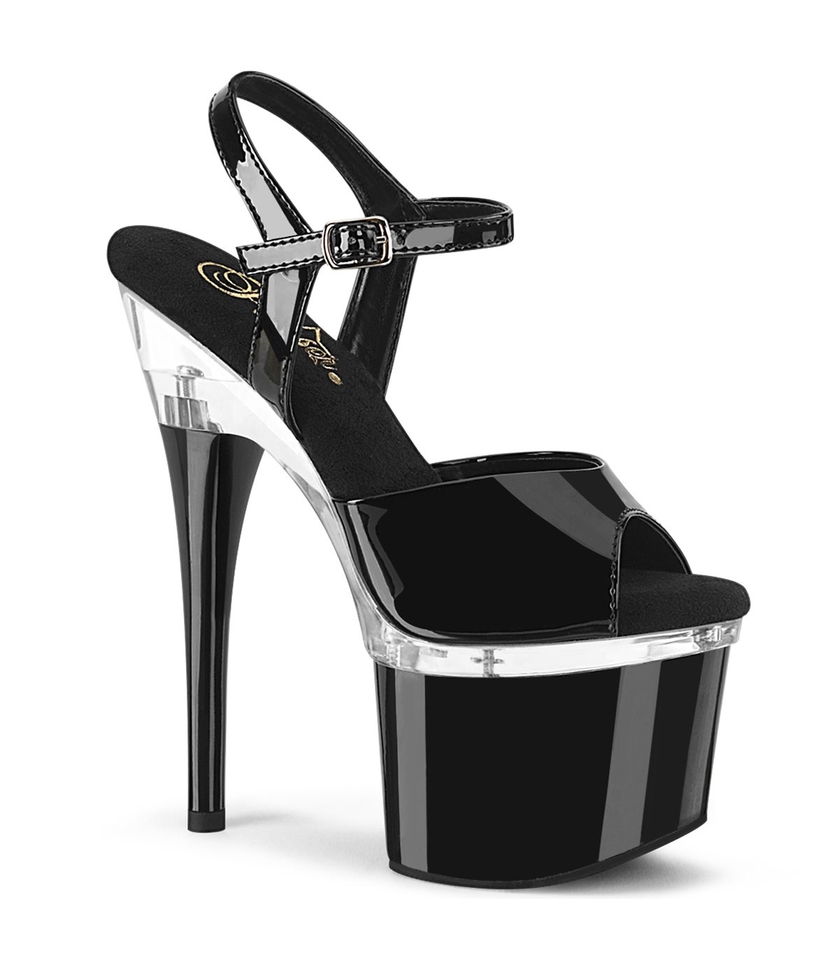 Plateau High Heels ESTEEM-709 - Schwarz / Klar online günstig kaufen