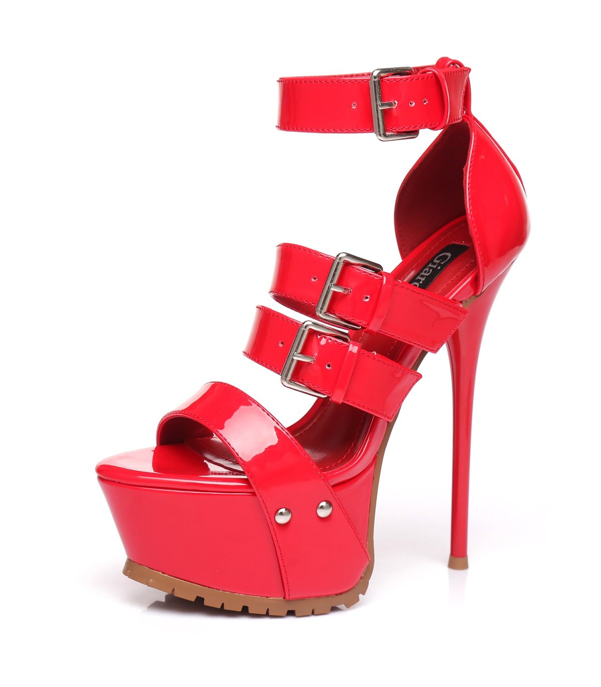 Giaro Sienna Damen Herren Plateau Sandaletten Rot Lack online günstig ...